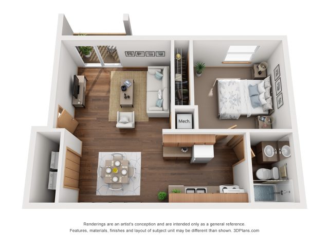 One-Bedroom Apartment - Mountain Boulevard